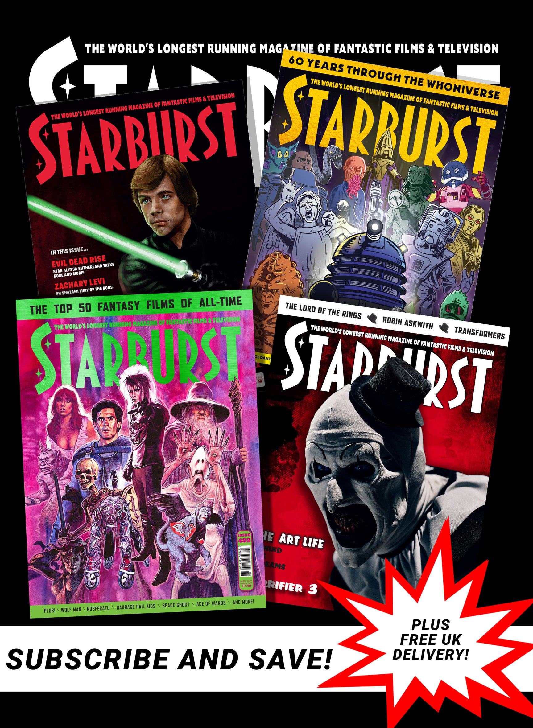 STARBURST MAGAZINE Year Subscription (Available Worldwide)