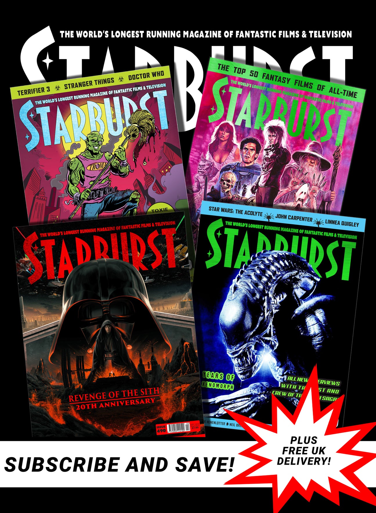 STARBURST MAGAZINE Year Subscription (Available Worldwide)