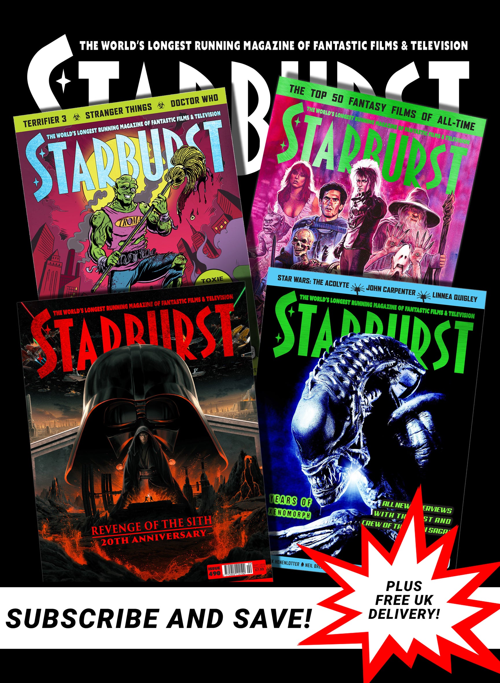STARBURST MAGAZINE Year Subscription (Available Worldwide)